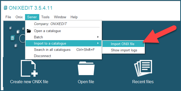Importing ONIX files to a catalogue